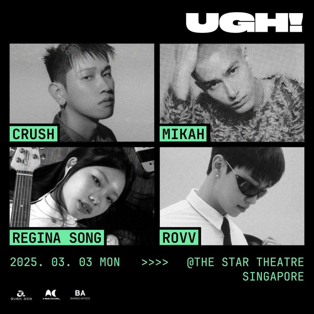 [CANCELLED] UGH! Singapore ft Crush, mikah, Regina Song and Rovv ...